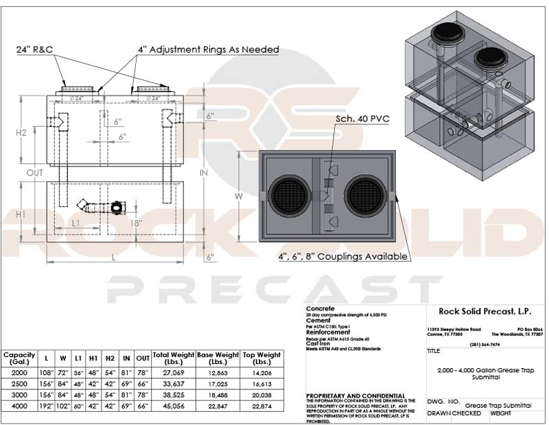 Rock Solid Precast L.P. - Quality Precast Products - Grease Traps