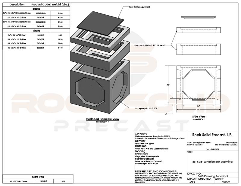 Rock Solid Precast L.P. - Quality Precast Products - Junction Box ...