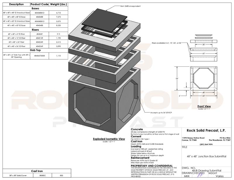 Rock Solid Precast L.P. - Quality Precast Products - Junction Box ...